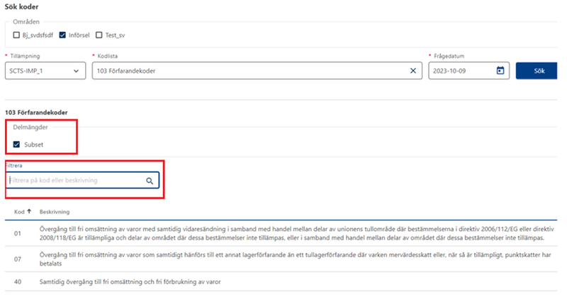 Sök koder - foretagstjanster-refdatahelp.tullverket.se
